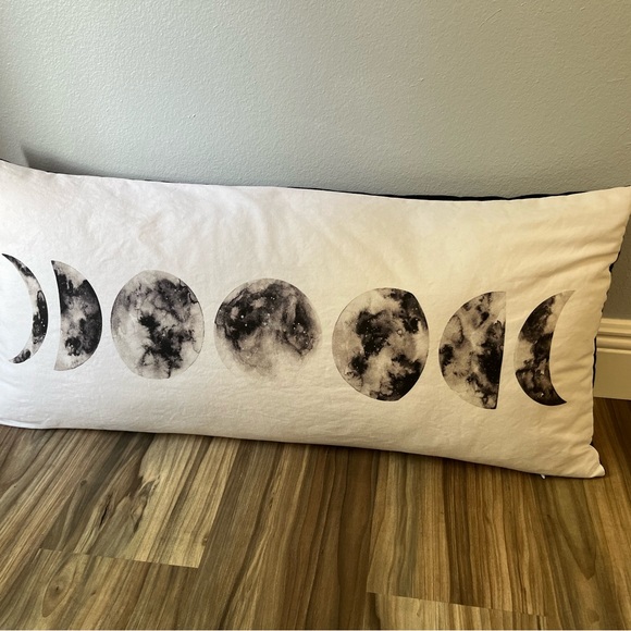 Accents | Black And White Moon Phases Decorative Body Pillow | Poshmark